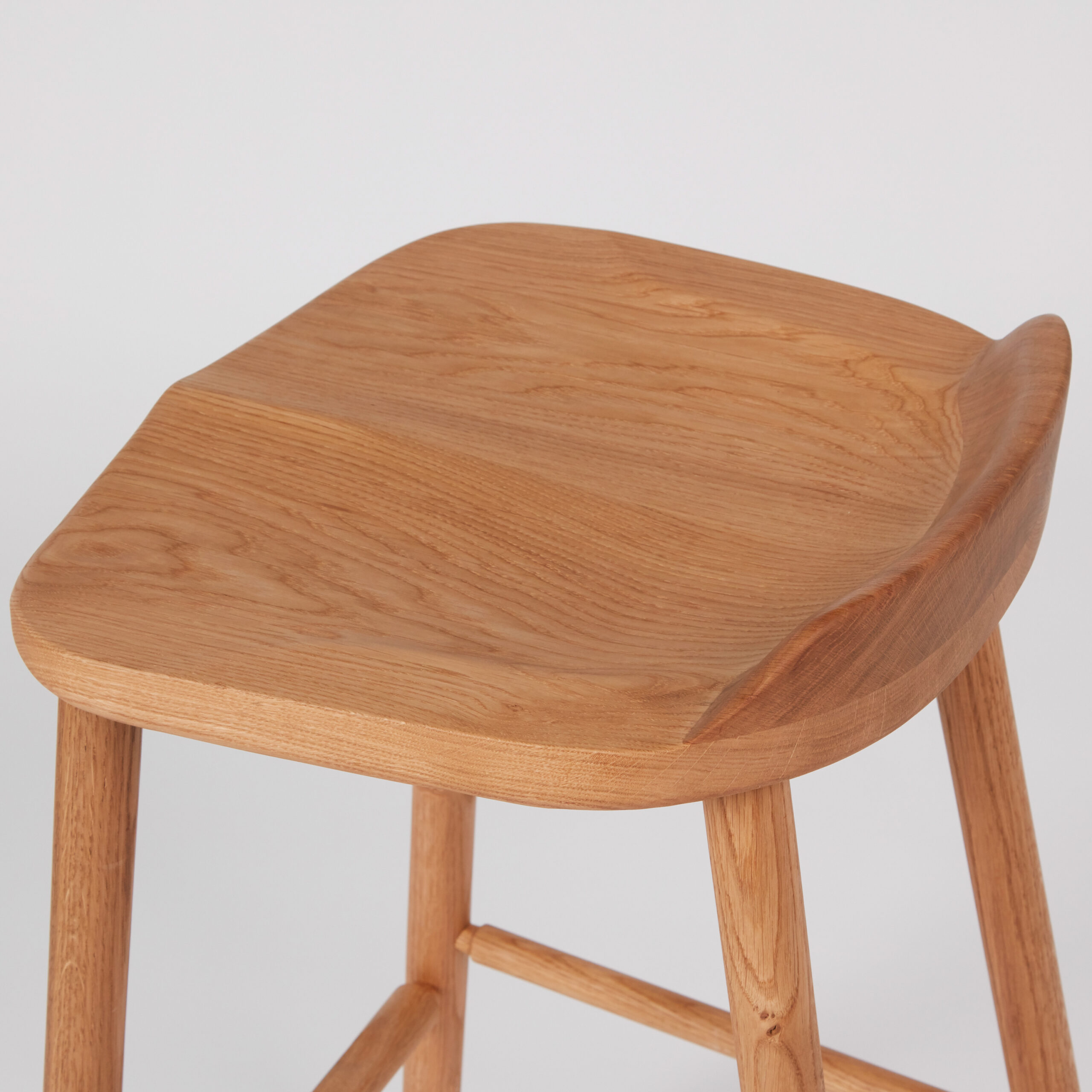 Hardy Bar Stool without Back, Oak by Another Country