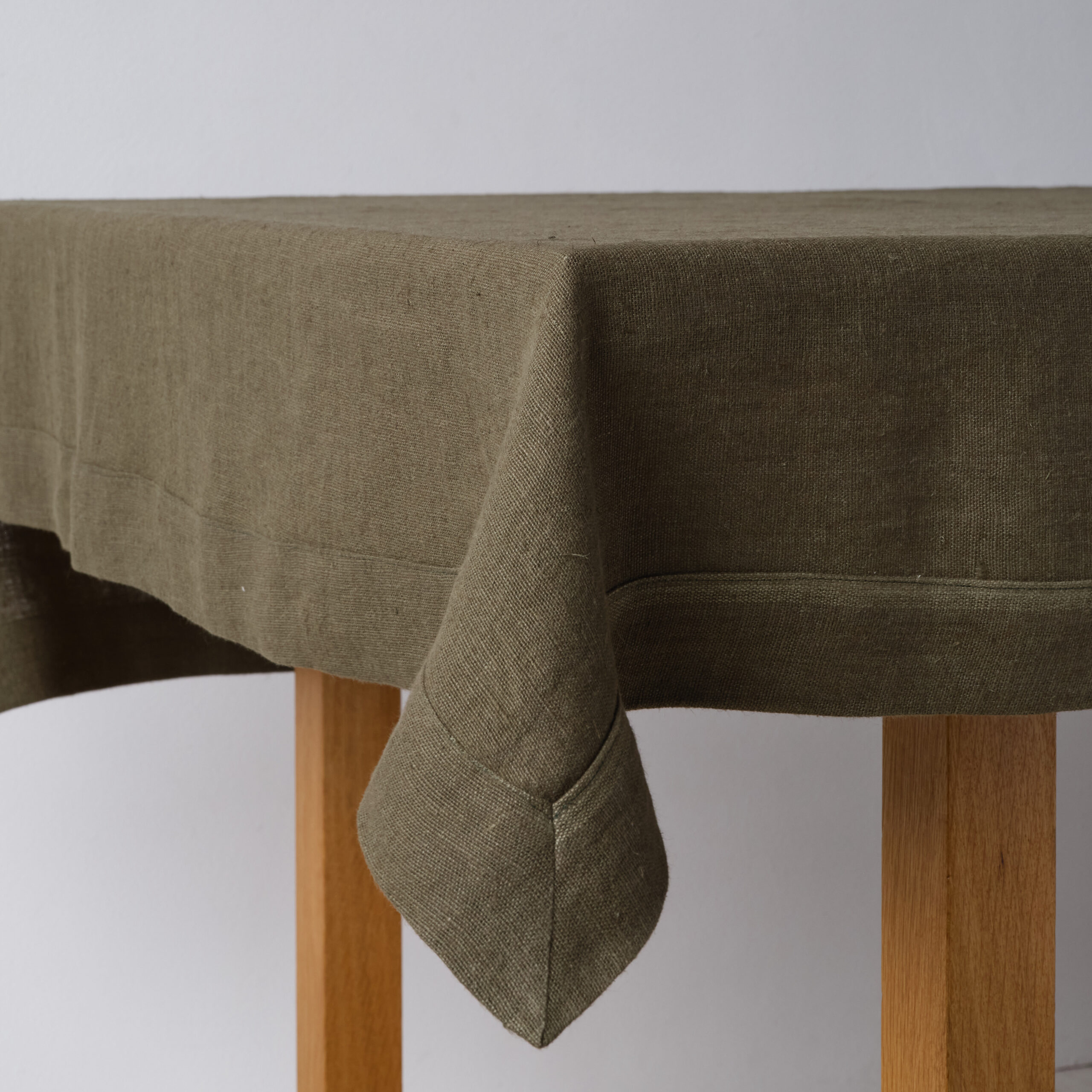 French Linen Table Cloth, Khaki - Another Country